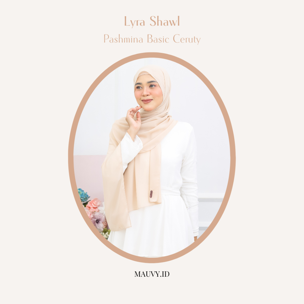 Jual MAUVY — Lyra Shawl (Pashmina Basic Ceruty) | Shopee Indonesia