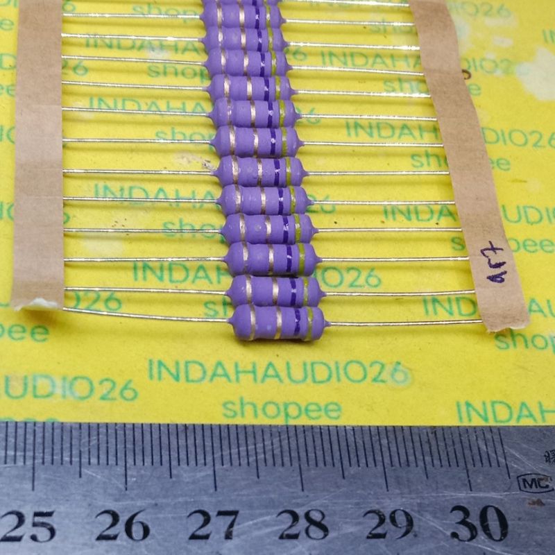 Jual UNGU 4R7 1W 5% kaki tembaga resistor 4.7 r 1 watt 4,7 ohm 1 w 1watt 5 persen 4r7 1w ...