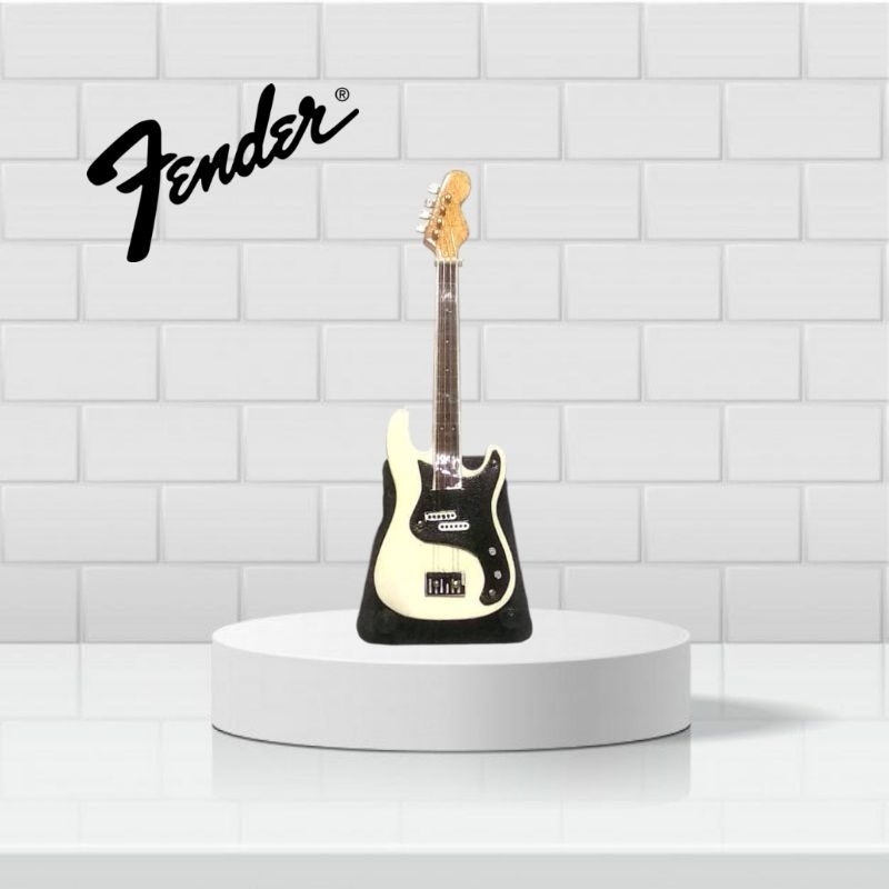 Jual MINIATUR BASS GITAR FENDER WARNA PUTIH 1:12 (11cm) | Shopee Indonesia