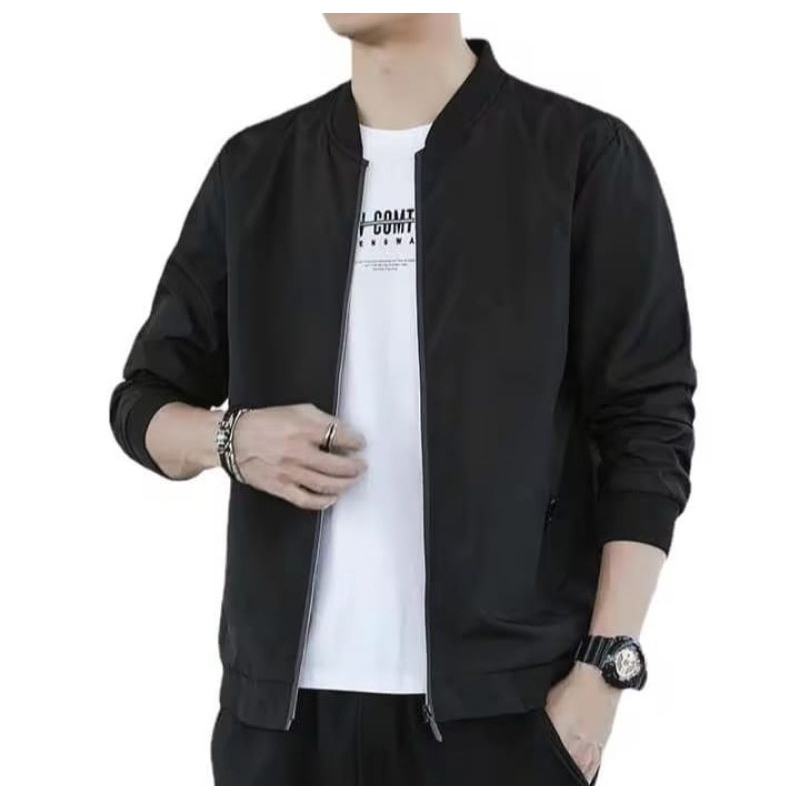 Jual Jaket Polos Pria || Jaket Boomber Original | Shopee Indonesia