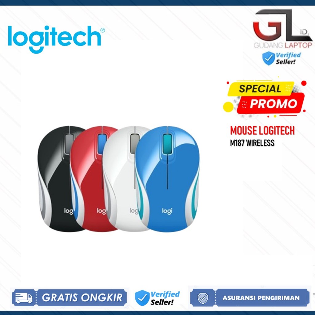 Jual Mouse Wireless Logitech M187 Original - Garansi Resmi | Shopee Indonesia