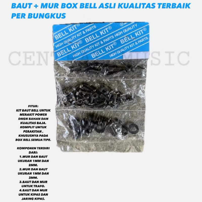 Jual BAUT + MUR BOX BELL ASLI KUALITAS TERBAIK PER BUNGKUS | Shopee Indonesia