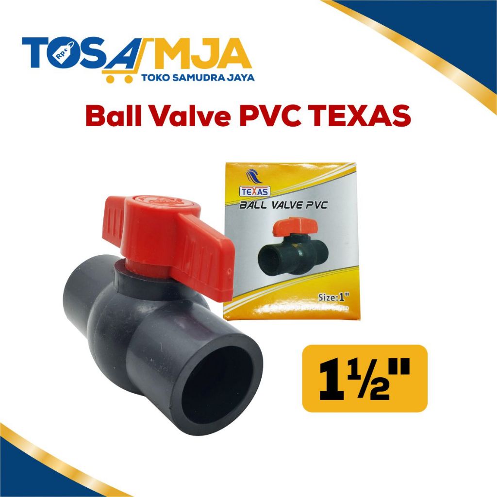 Jual TERMURAH BALL VALVE PVC 1/2" 3/4" 1" 1-1/4" 1.5 inch / balvalve plastik / Stopkran stop ...