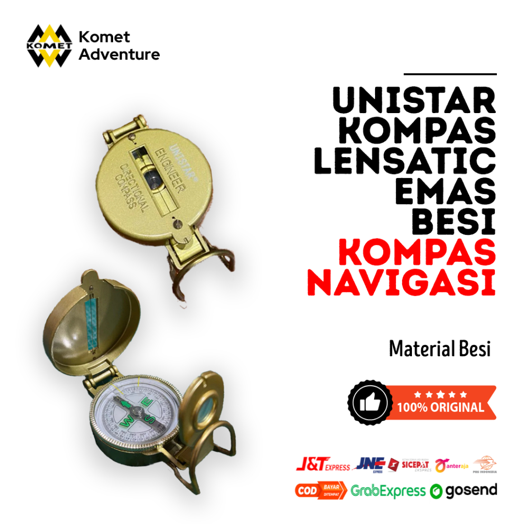 Jual KOMPAS LENSATIC EMAS BESI - Kompas Navigasi | Shopee Indonesia