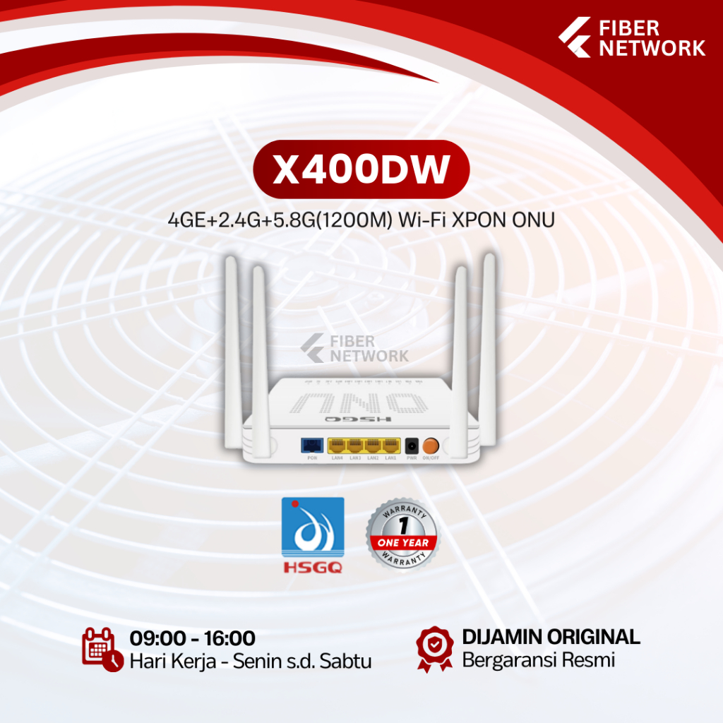 Jual HSGQ X400DW ONU Dual Band AC Wifi 4 GE Router 2.4G y 5G EPON GPON ...