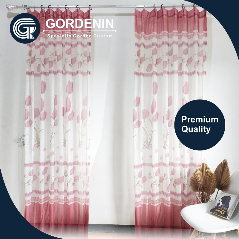 Jual Vitrase | Lapisan Dalaman Gorden Jendela Minimalis Motif Tulip ...