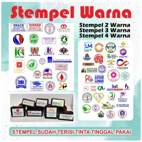 Jual Stempel Warna / Stempel Warna Warni / Stempel 2 Warna / Stempel 3 ...
