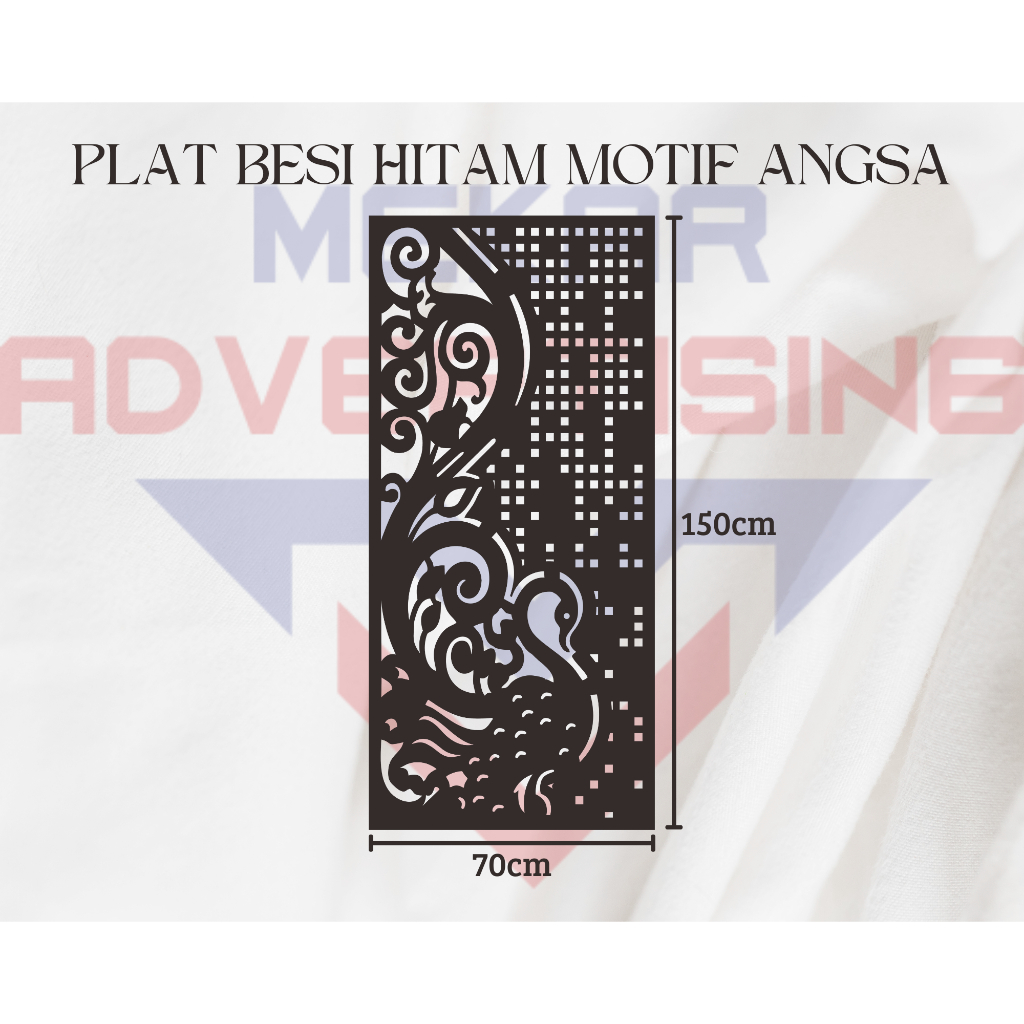 Jual KRAWANGAN PLAT BESI PAGAR CUTTING LASER MOTIF ANGSA ISIAN KOTAK ...