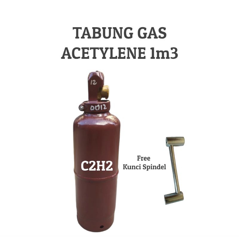 Jual Tabung Acetylene 1m3 Kapasitas 7,1 Liter + isi - Tabung Gas Acetylene Kecil 1m3 | Shopee ...