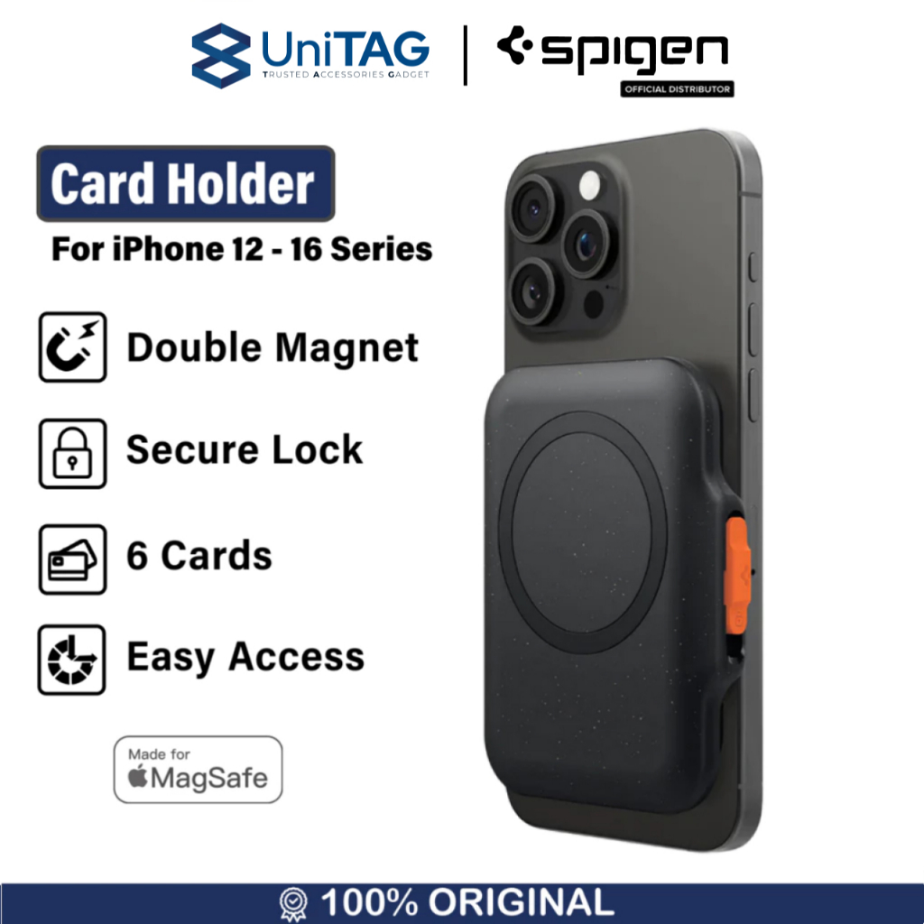 Jual Dompet Kartu Card Holder MagSafe Spigen Tintap Magnetic Wallet for ...