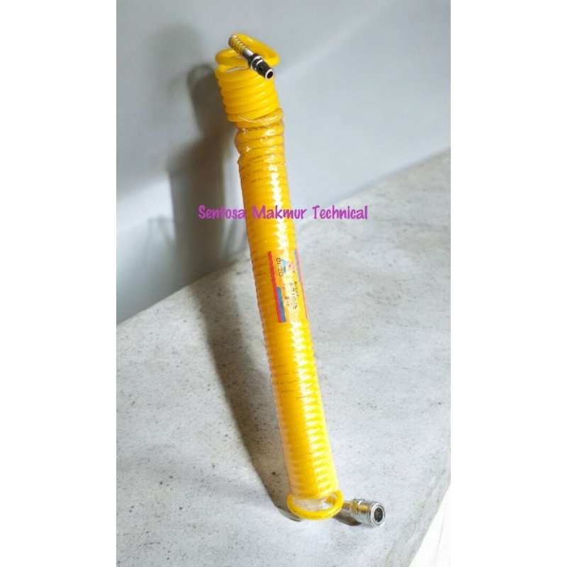 Jual ENZO Selang Spiral Recoil Hose Kompresor Compressor Angin 6m 9m ...