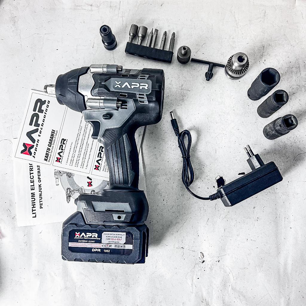 Jual APR BOR IMPACT WRENCH JUMBO 1/2INCH 1800NM AP78+ PLUS BATERAI ...