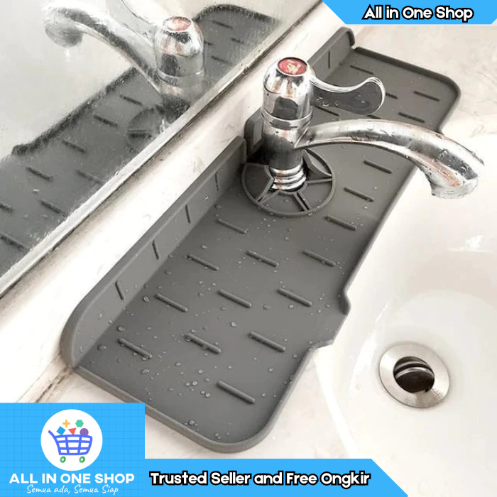 Jual Alas Wastafel Silikon Air Anti Becek Keran Air Wastafel Dry Mat ...