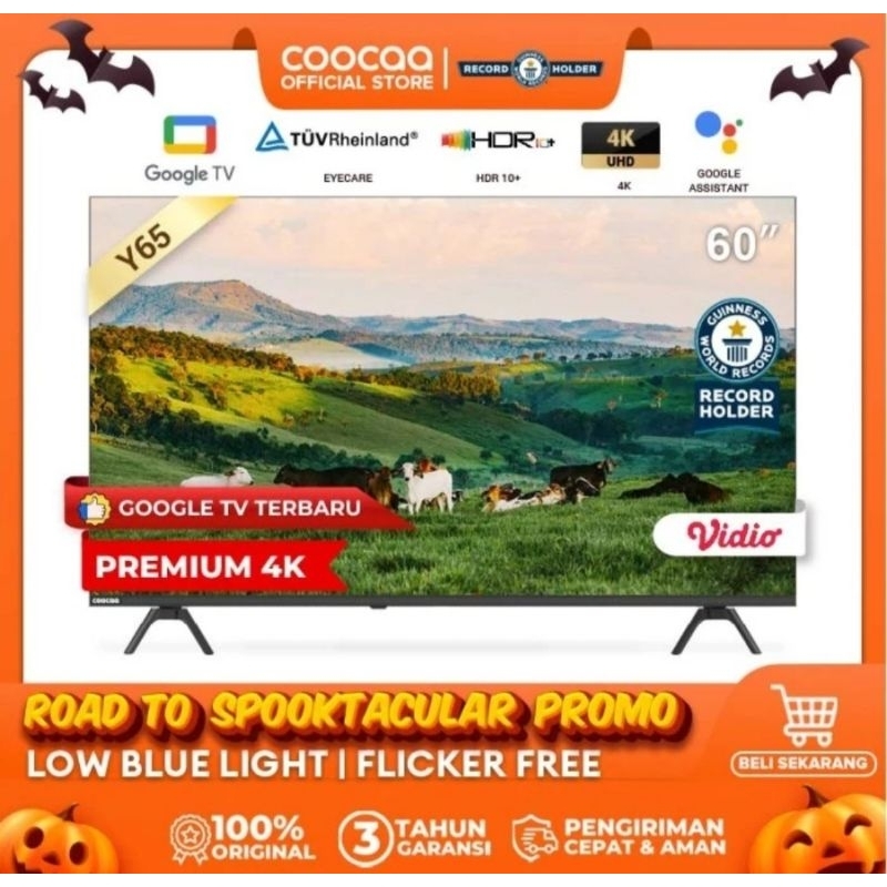 Jual COOCAA 60Y65 LED TV 60 inch Digital Smart Google Dolby Audio 4K ...