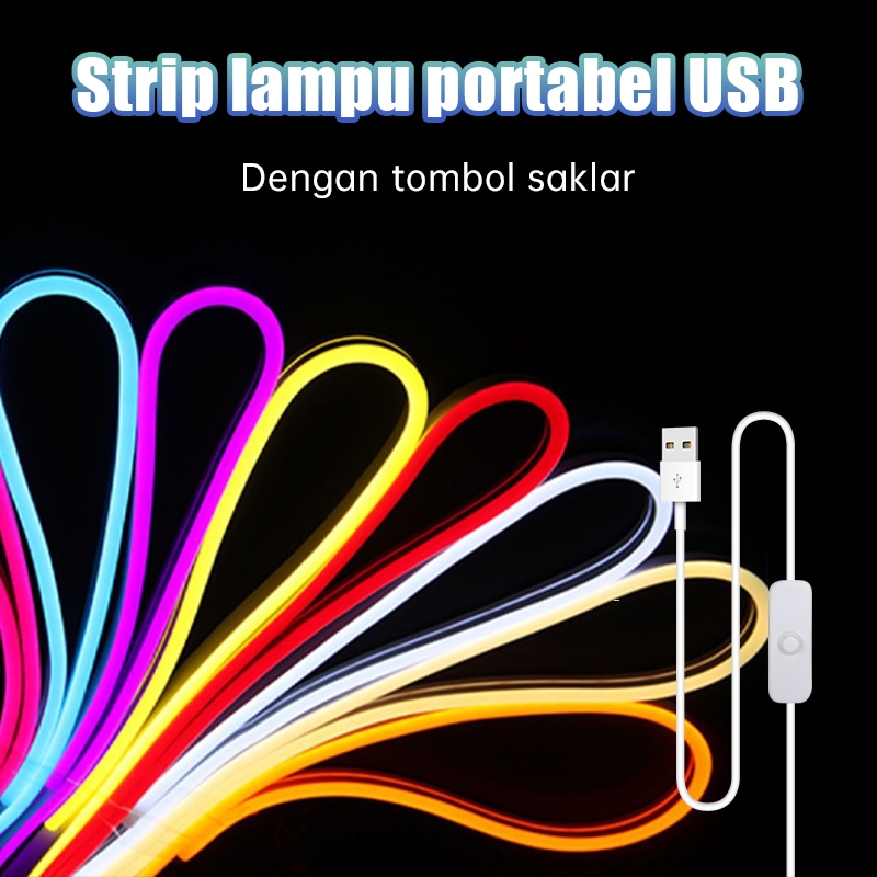 Jual LAMPU STRIP LED COLOK USB 5V POWERBANK UNTUK DEKORASI RUMAH TV ...