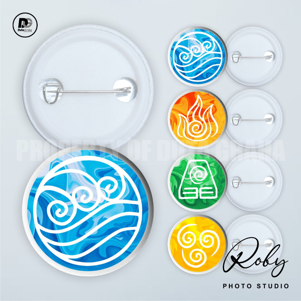 Jual [PIN PRESS] AVATAR AANG ELEMENT SIMBOL Pin Bros Aksesoris Souvenir ...