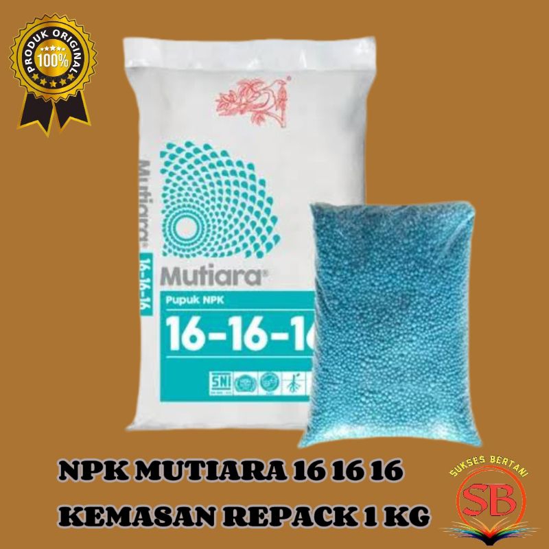 Jual PUPUK NPK MUTIARA 16 16 16 - KEMASAN REPACK 1 KG | Shopee Indonesia