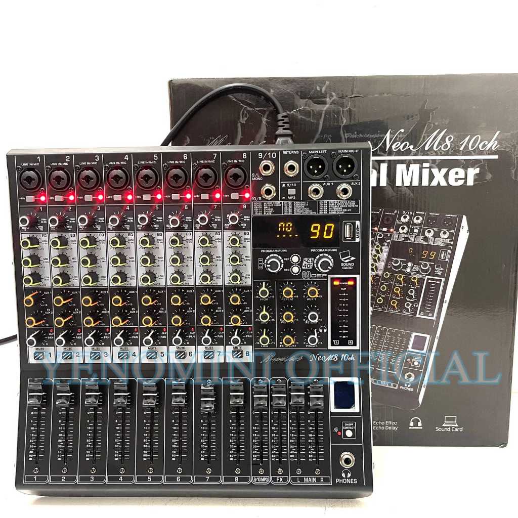 Jual Mixer Audio Microverb Neo M8 10 CHANNEL Original Mixer Microverb ...