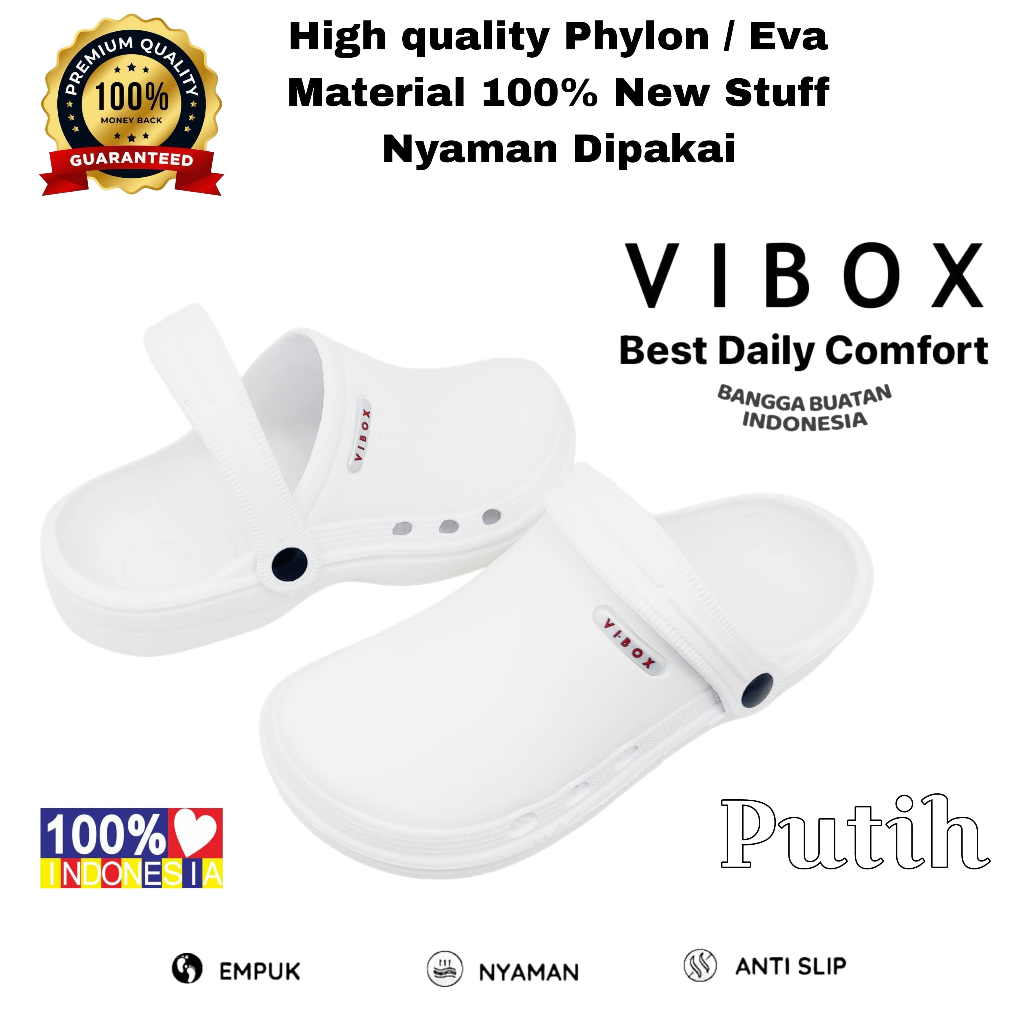 Jual VS - Baim Sandal Medis Putih Pria Wanita Kodok / Sendal Kodok ...
