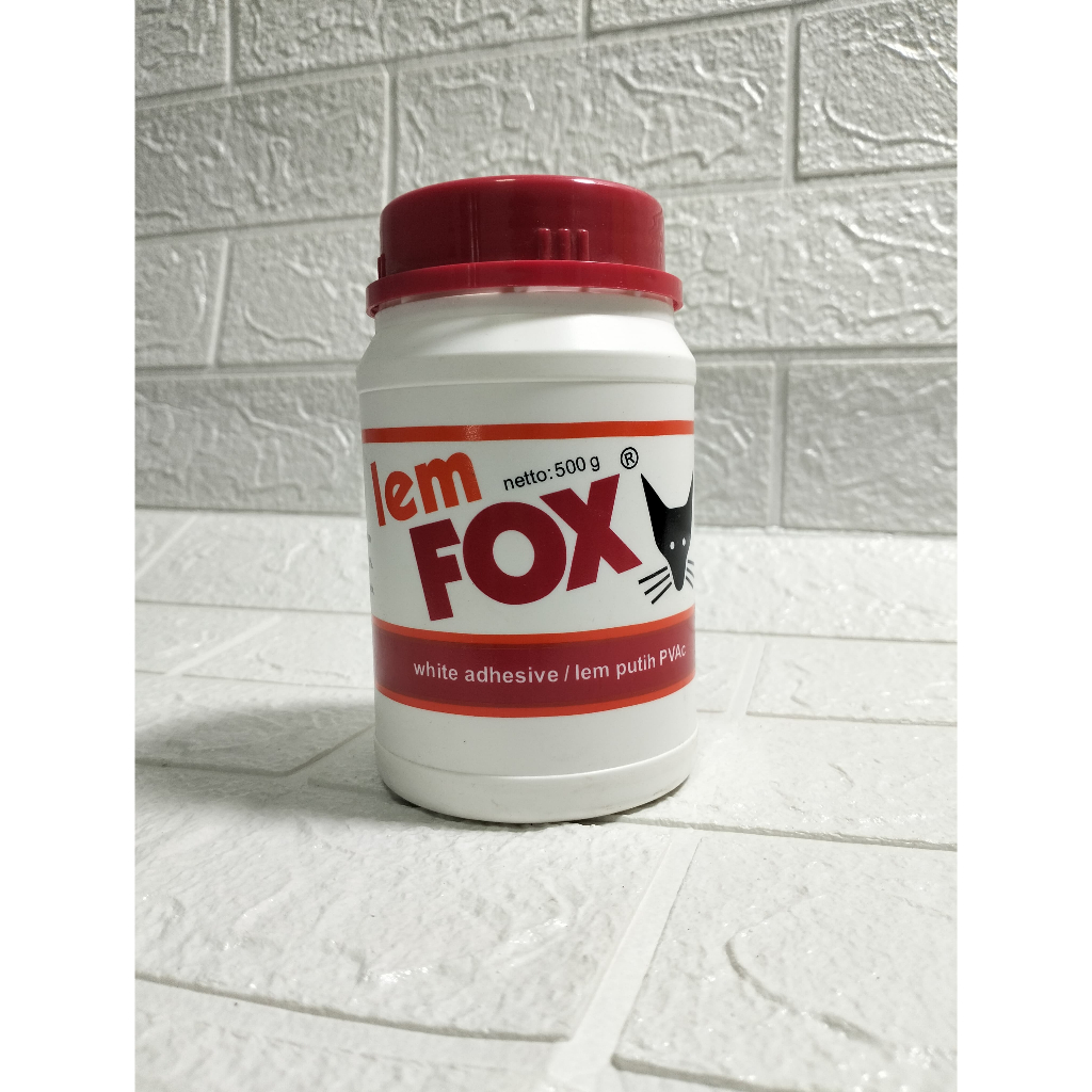 Jual Lem Putih FOX Botol 500gr / Lem PVC / Lem Kertas / Lem Putih ...