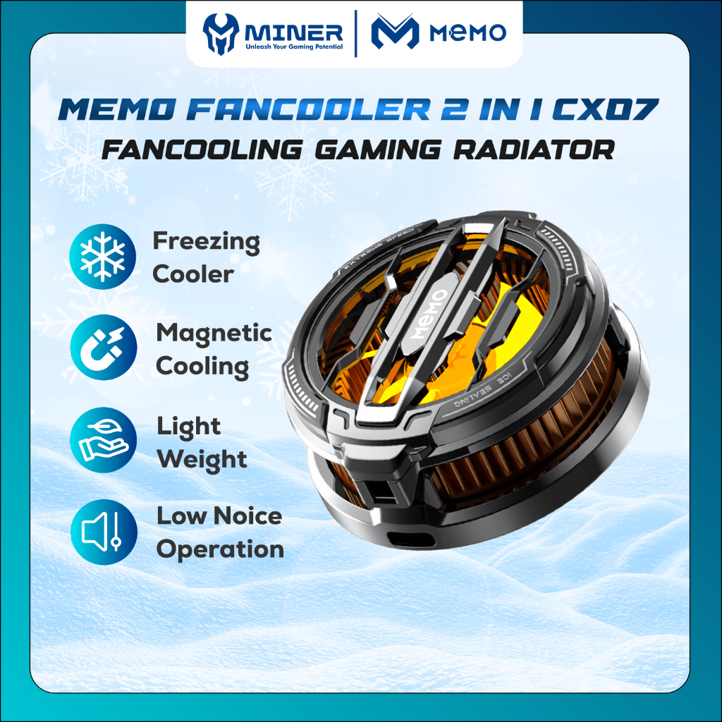 Jual MINER MEMO Fancooler CX07 2 IN 1 Pendingin Hp RGB Radiator ...