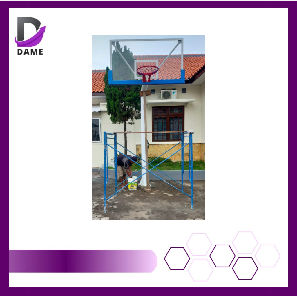 Jual Tiang Tanam Basket Papan Pantul Akrilik 15mm - Tiang 4 Inch Tanpa ...