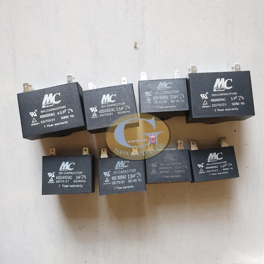 Jual Kapasitor Fan AC 1/1.5/2/2.5/3/3.5/4/5 uf MC Kaki 4 Capasitor Kipas Mesin Outdoor Kotak 6/7 ...