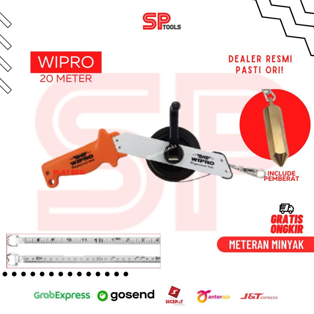 Jual METERAN MINYAK / ALAT UKUR KEDALAMAN MINYAK SOUNDING TAPE + LADUNG ...