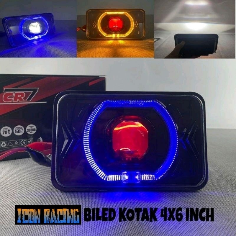 Jual Biled Headlamp Biled CR7 Kotak 4x6 inch Lampu Depan Kotak Mode ...