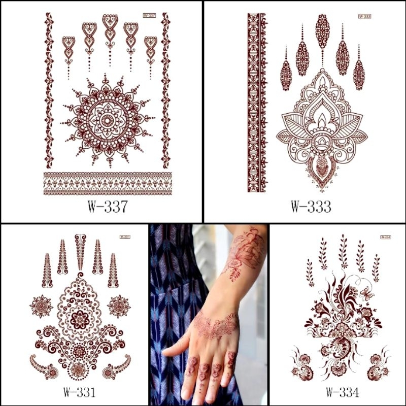 Jual Red Henna - Hena Merah Instan Tempel Untuk Wedding Akad - Hena ...