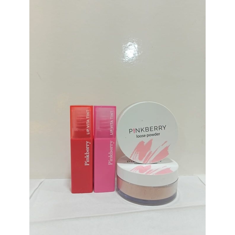 Jual Pinkberry Paket Bundle [4in1] Lip tint shade ( amaryllis // peony ...