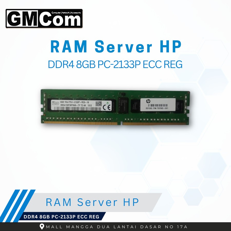 Jual Memory RAM Server HP DDR4 8GB PC-2133P ECC REG (second) | Shopee ...