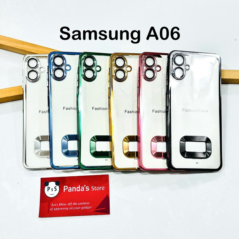 Jual Softcase Samsung A06 Lens Protector Circle Chrome Logo Clear Case ...