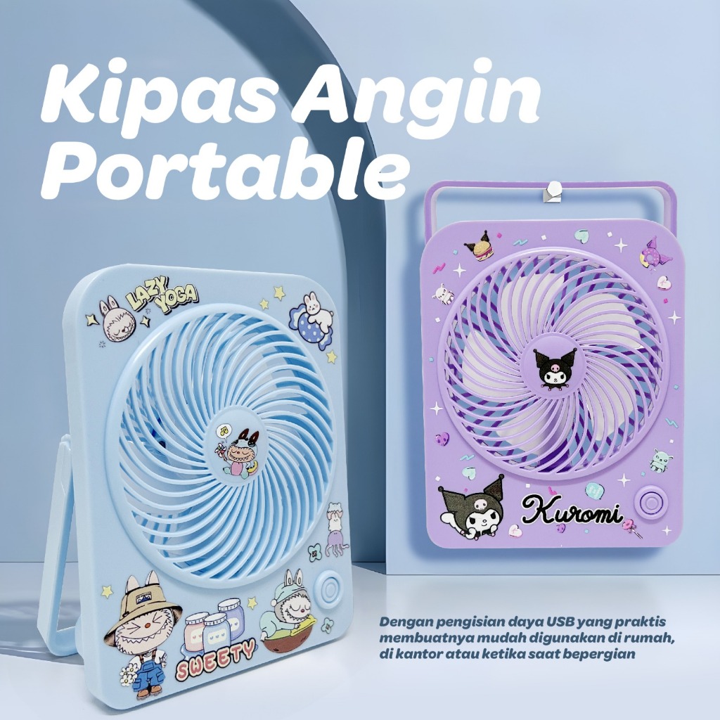 Jual Kipas Stand Kotak Motif Karakter Sanrio / Kipas Stand Viral motif ...