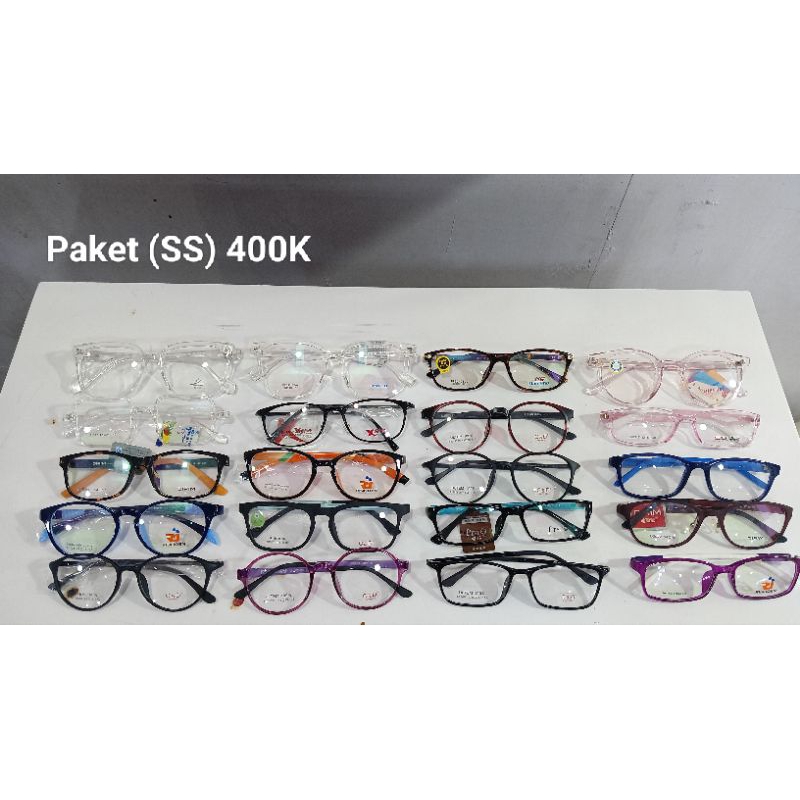 Jual Paket frame plastik (ss) grosir Kacamata isi 20 pcs | Shopee Indonesia