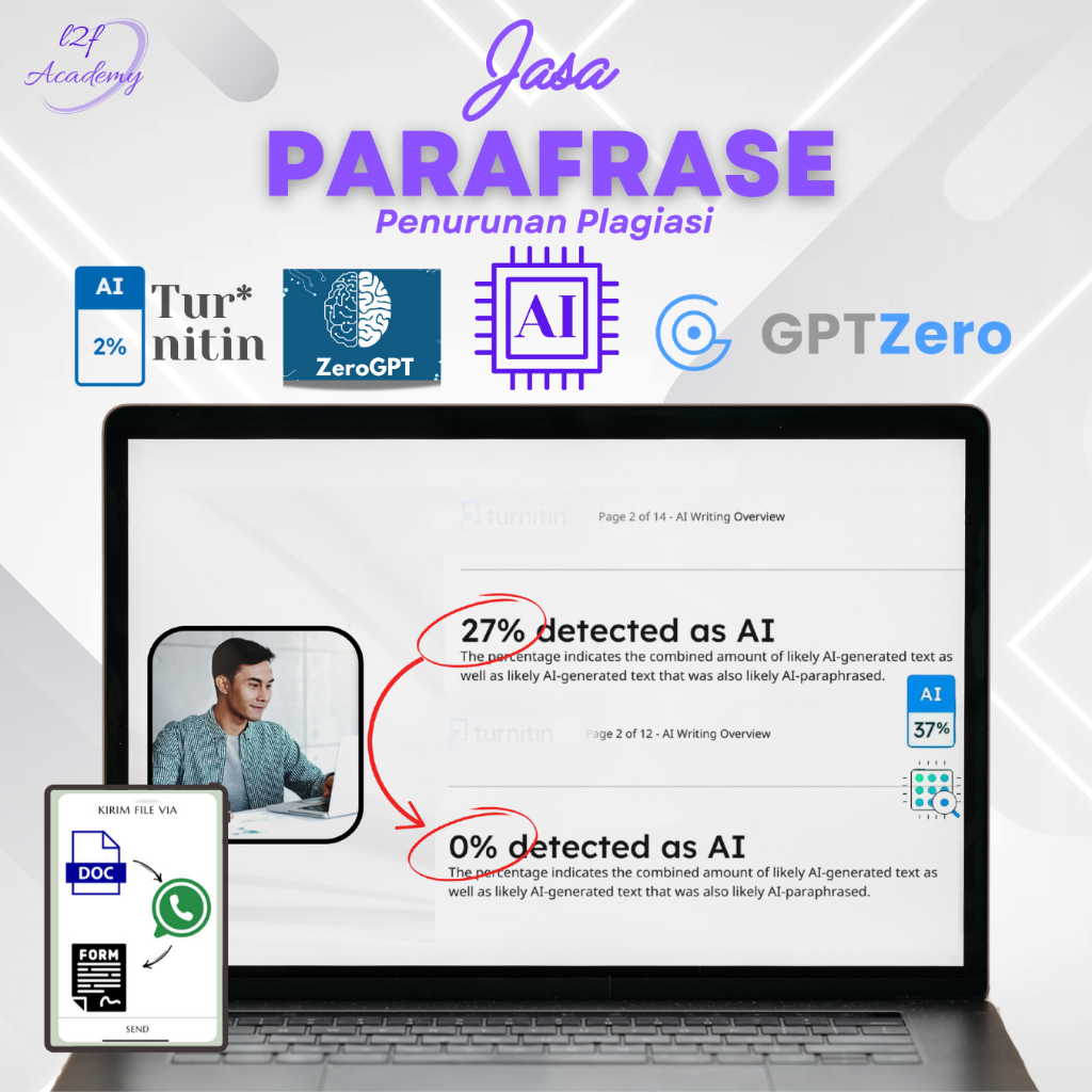 Jual Parafrase AI Penurunan Plagiasi AI ZeroGPT Tur-ni-tin AI | Shopee Indonesia