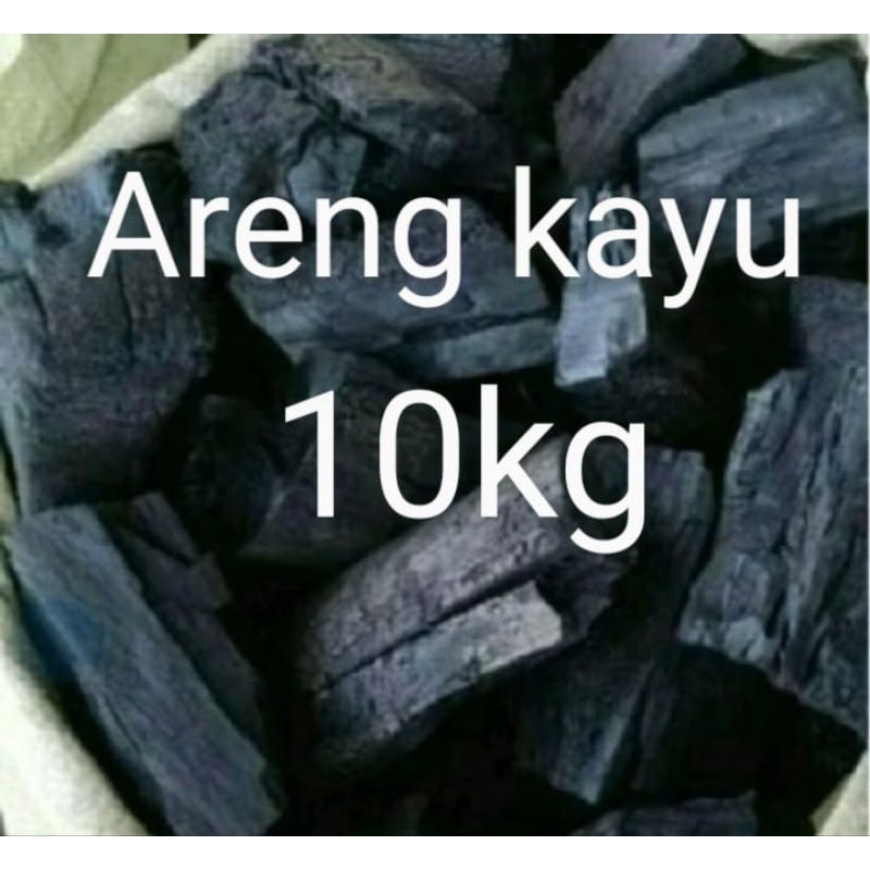 Jual (10kg) Areng kayu 10 Kg arang kayu bakar harga per karung media tanam atau untuk memanggang ...