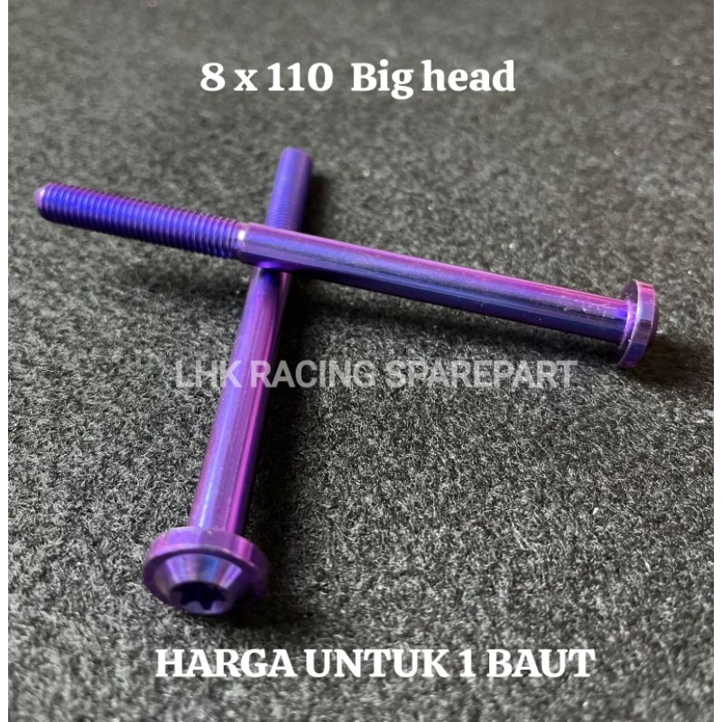 Jual baut probolt titan ukuran 8x110 drat 12 panjang 11 cm payung big ...