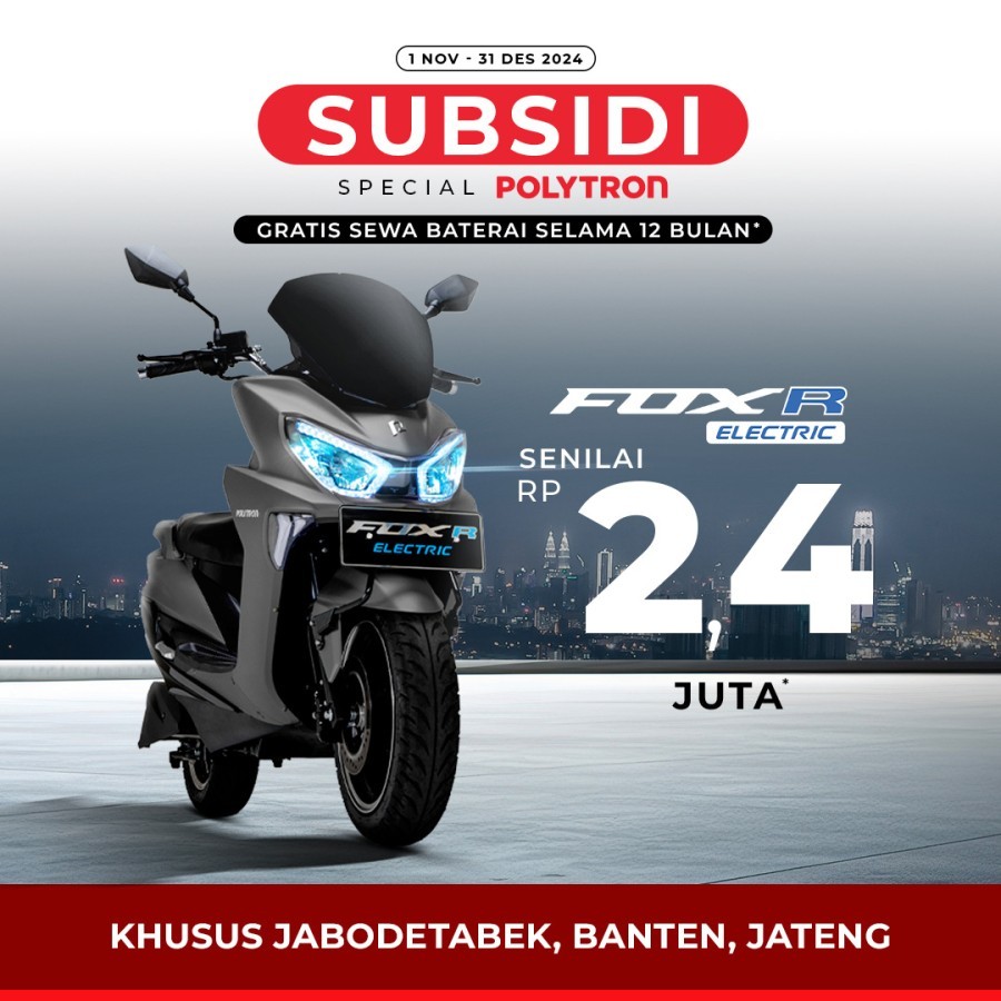 Jual PRODUK TERBARU! SUBSIDI Polytron For R Sepeda Sepeda Motor Listrik ...