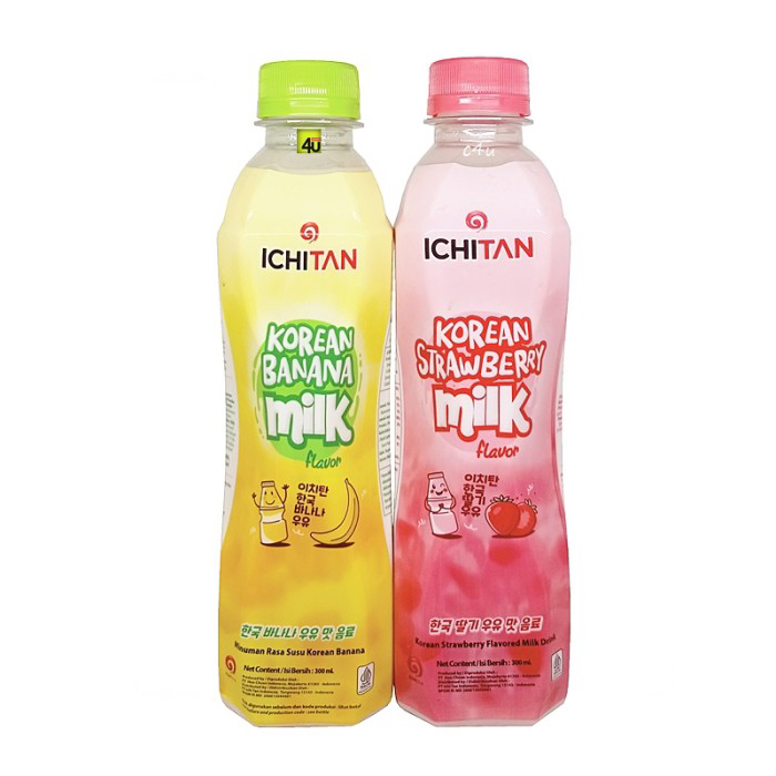 Jual Ichitan korean strawberry milk / korean banana milk 300 ml | Shopee Indonesia