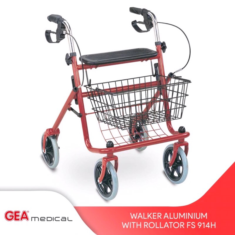 Jual GEA WALKER ROLLATOR ALUMINIUM FS 914 H / ALAT BANTU JALAN GEA ...