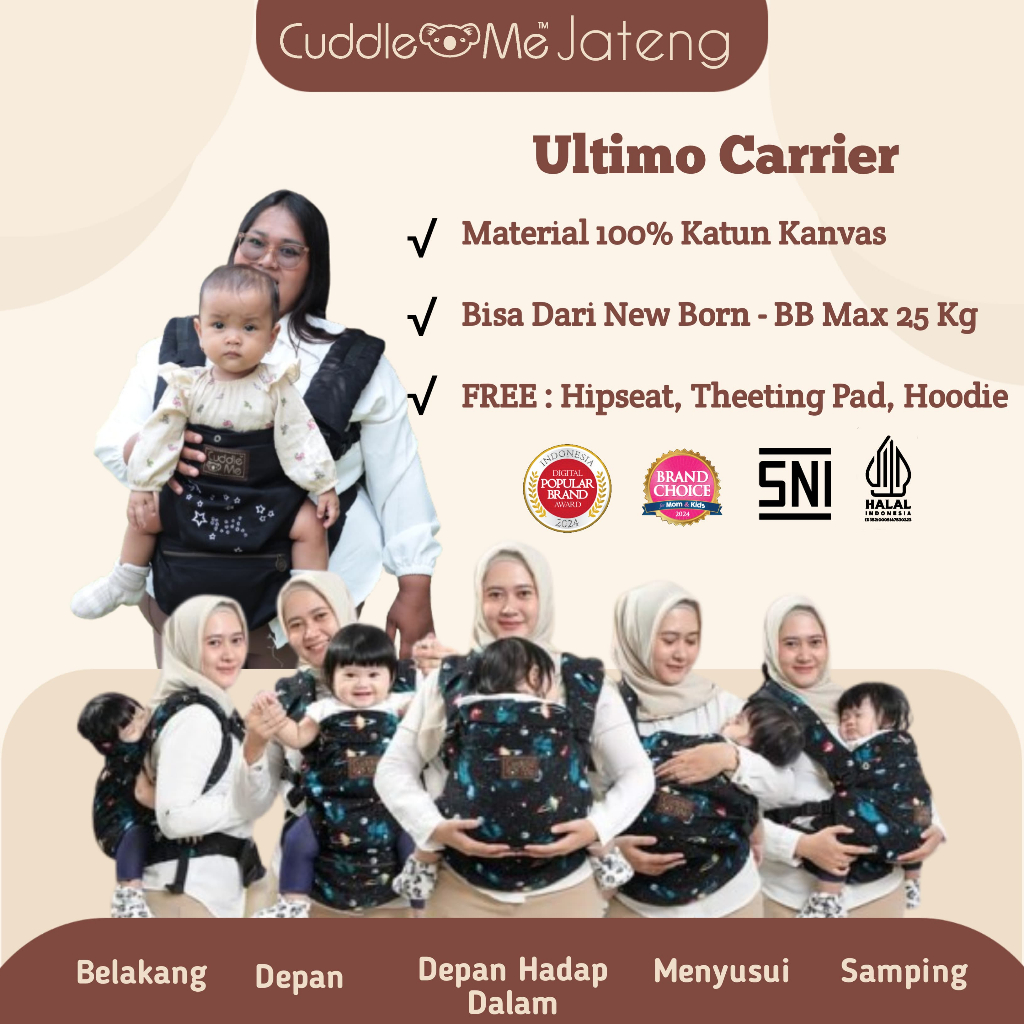 Jual Cuddle Me Ultimo Gendongan Bayi SSC Hipseat Bisa Hadap Depan ...