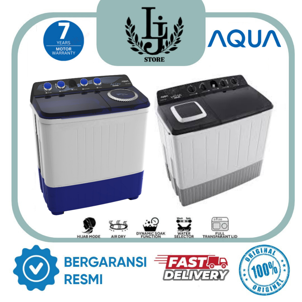 Jual Mesin Cuci Aqua 2 Tabung QW1050XT/1060XT /1030HT Mesin Cuci 2 ...