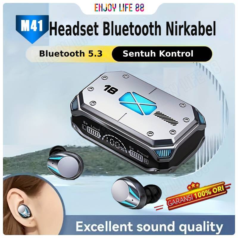 Jual Headset Bluetooth M41/M25 TWS Bluetooth 5.3 Newest Version ...