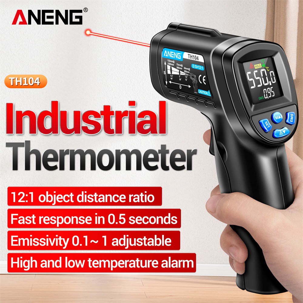 Jual SMARTSENSOR Thermometer Industrial Laser Infrared Non Contact Termometer Termogan Thermogun ...