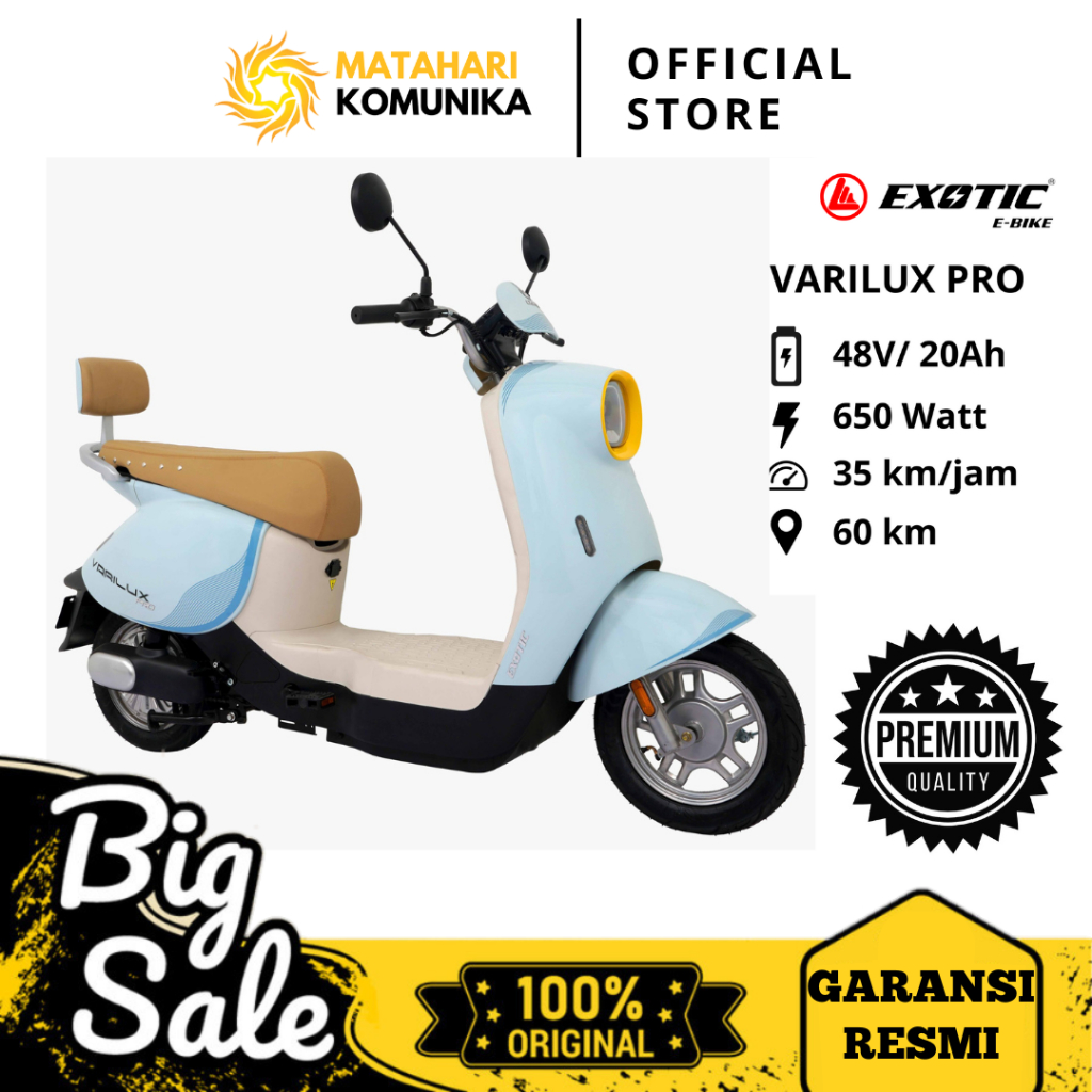 Jual Sepeda Listrik Exotic Varilux Pro 650Watt Garansi Resmi | Shopee ...