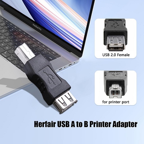 Jual Converter USB Printer to USB Type A Female Socket Adapter Plug B ...