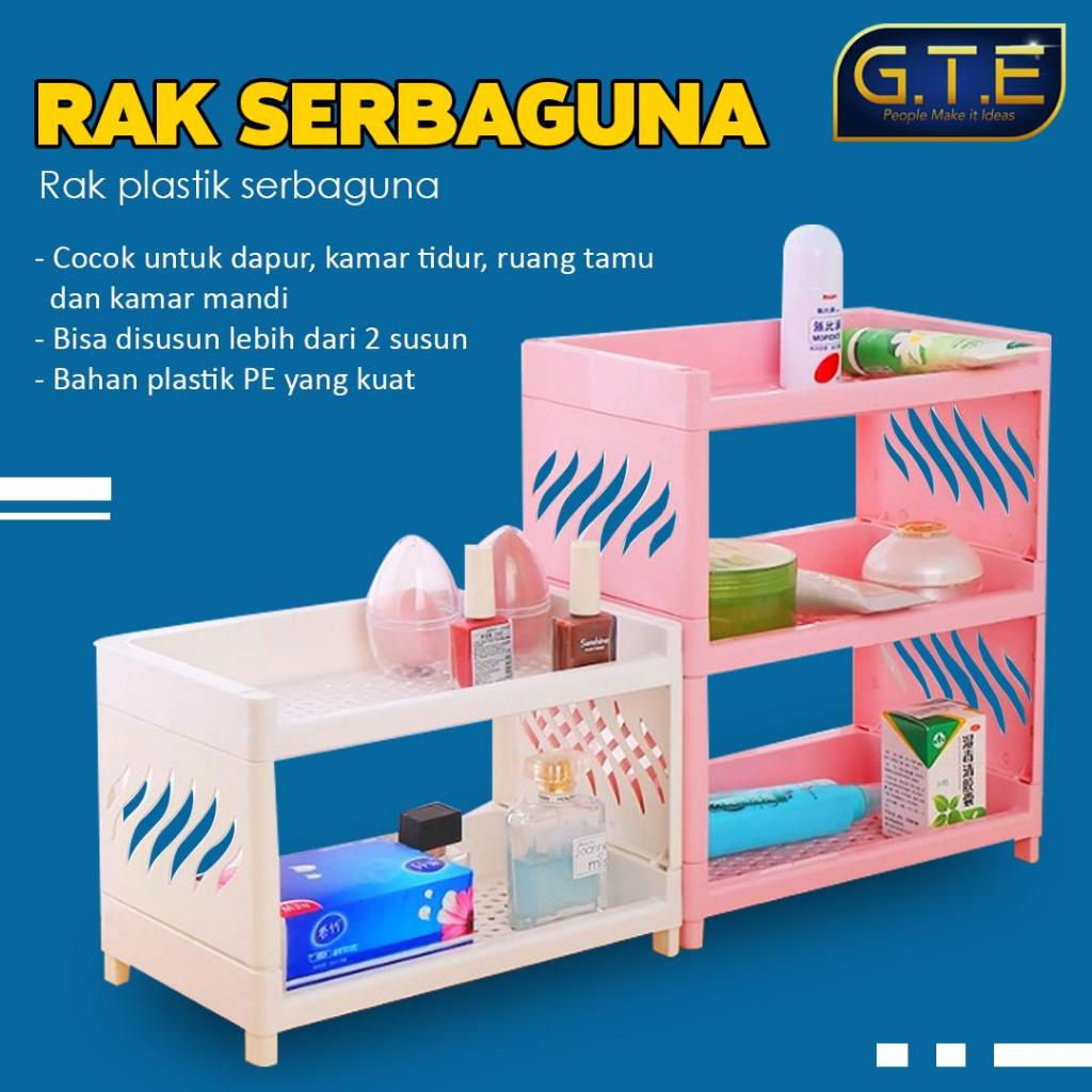 Jual Rak Plastik Polos Jaring / Model Kotak Mini 2 Susun - Rak Dapur ...