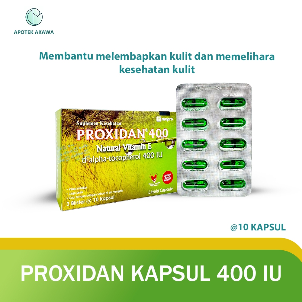 Jual PROXIDAN KAPSUL 400 IU BLISTER @10 KAPSUL / VITAMIN E / ANTI ...