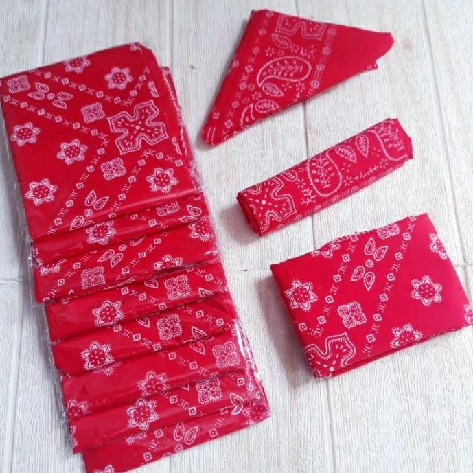 Jual TERLARIS Bandana Slayer Batik Khusus Warna Merah | Shopee Indonesia